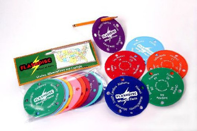 Wheel Of Facts Flashdiscs States Abbreviations and Capitals ...