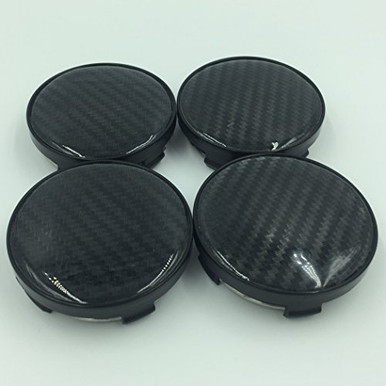 BizTech 4x Universal Carbon Fibre Effect Car Auto Alloy Wheel Center Hub Caps Covers Set No Logo ...