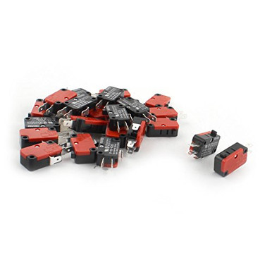 uxcell 25 Pieces Micro Limit Switch Button SPDT Momentary Snap Action ...