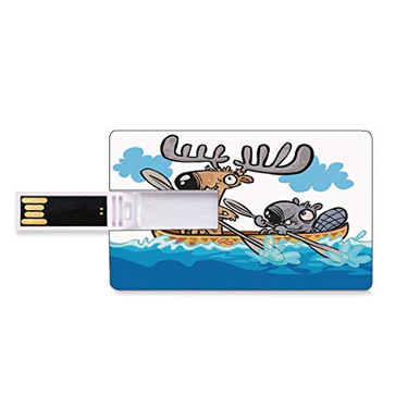 8GB USB Flash Thumb Drives Moose Bank Credit Card Shape Business Key U ...