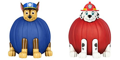 Paw Patrol Chase and Marshall Molded Push-In Pumpkin Decoration Kit ...