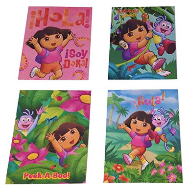 Dora The Explorer Set of 4 Folders -Hola, Explorers Wanted, Peek, Pink ...