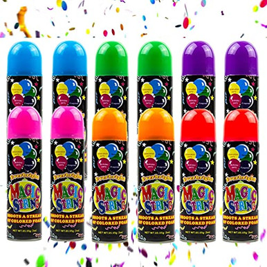 Toysery 12 Pack of Party Silly String for Children's, Perfect Summer ...