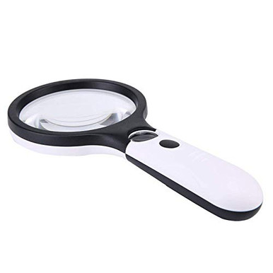 JIANER Vision aid Magnifiers Handheld With LED Light Magnifying Glass ...
