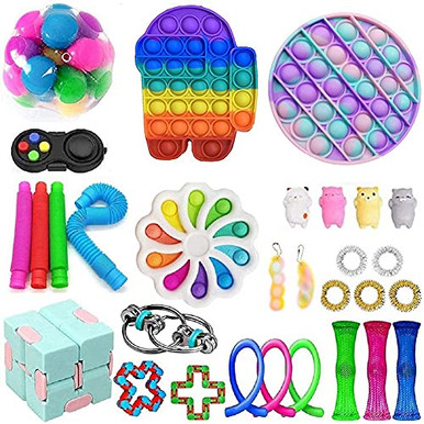 TIK Tok Fidget Sensory Transting Toys Pack for Kids, Anxiety Fidget ...