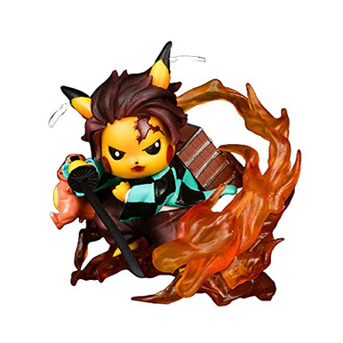 SHOCKTU Demon Slayer Action Figure- Kamado Tanjiro/Nezuko Pikachu ...