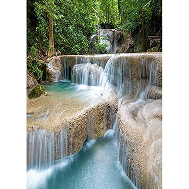 Natural Scenery Waterfall Photography Background Props Spring Landscape ...