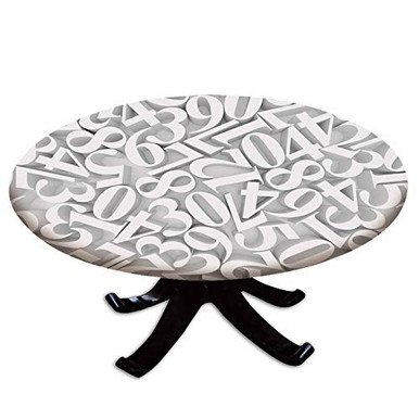 Elastic Edged Polyester Fitted Table Cover,3D Style Modern Digital Mix ...