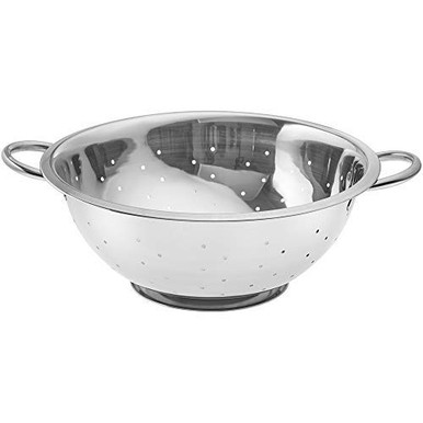 8-Quart Stainless Steel Colander - Professional Strainer with Heavy ...
