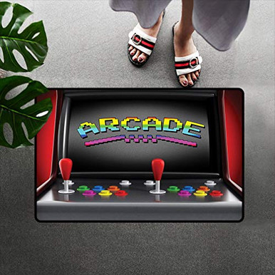 Cozydaily Arcade Games Doormats, Arcade Machine Retro Game Fun Joystick ...