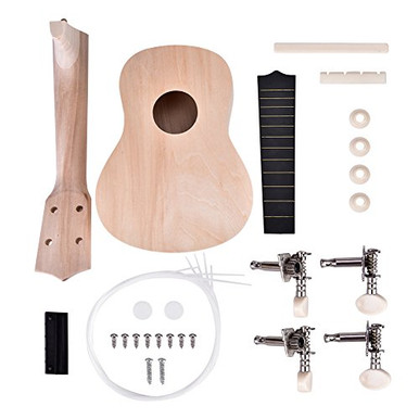 Ukulele DIY Kit, Make Your Own Paintable 21 Inch 4 String Hawaii ...
