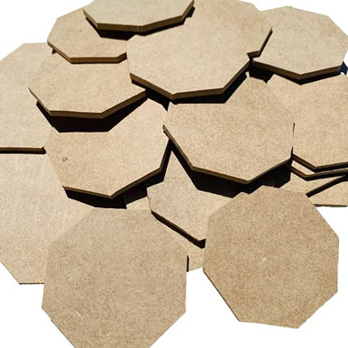 Set of 10, Unfinished Wooden Octagon Shapes, Wooden Squares, Wood Boho ...