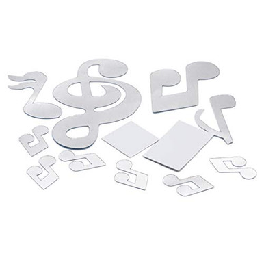 GOMYIE Creative Music Notes Mirror Wall Sticker Bedroom Office Decor ...