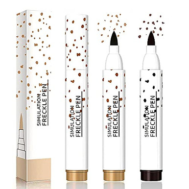 2 Colors Freckle Pen, Faux Freckles Pen Makeup, Natural Lifelike Pen ...