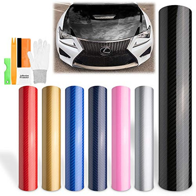 Sample Silver 5D Carbon Fiber High Gloss Car Vinyl Wrap Sticker Decal ...