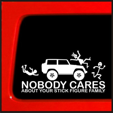 Sticker Connection - Stick Figure Sticker for Jeep Wrangler Family ...