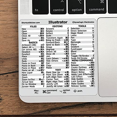 SYNERLOGIC Adobe Illustrator Quick Reference Keyboard Guide Shortcut ...