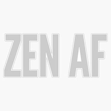 Zen Af Cute Yoga Clothes Funny Sticker Vinyl Bumper Sticker Decal ...