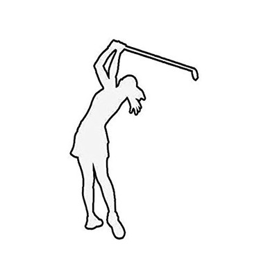 Female Golfer Woman Girl Golf - Sticker Graphic - Auto, Wall, Laptop ...