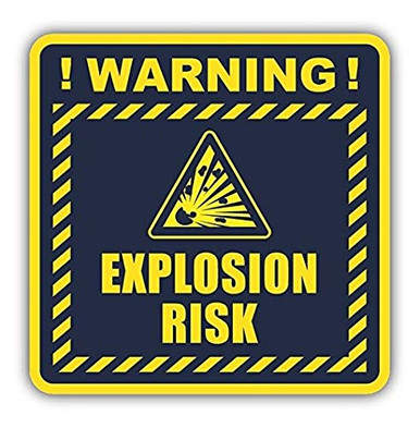 Explosion Risk Warning Sign Sticker Decal Design - Sticker Graphic ...