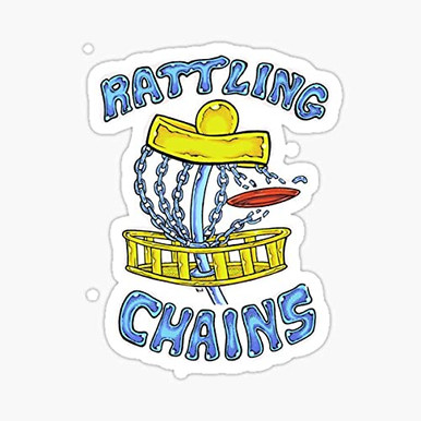 Disc Golf Design- Rattling Chains T Shirt and Sticker Design Sticker ...