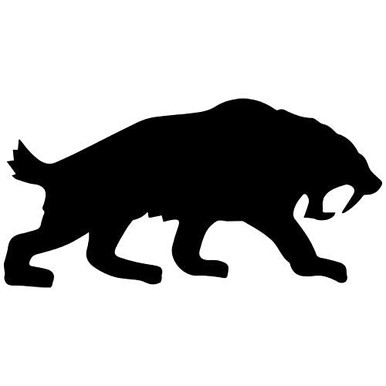 Sabertooth Tiger Sticker Graphic - Die Cut Sticker, High Resolution Top ...