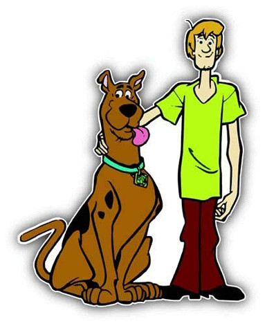 Scooby Doo Shaggy Friends Cartoon Sticker Graphic - Die Cut Sticker ...