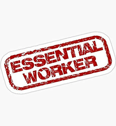 Decals Essential Worker Sticker Graphic - Die Cut Sticker, High ...