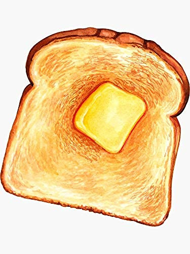 Toast Pattern Sticker Graphic - Die Cut Sticker, High Resolution Top ...