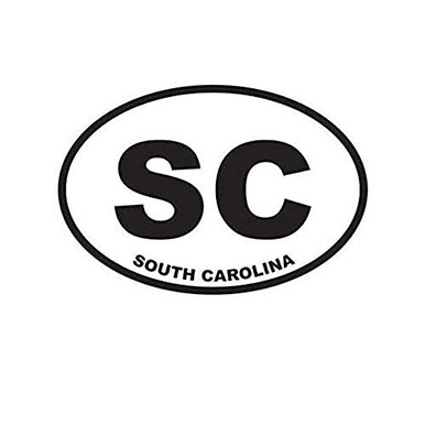 South Carolina State Oval SC Sticker Graphic - Die Cut Sticker, High ...