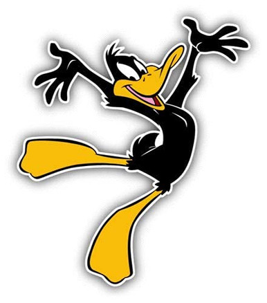Daffy Duck Dance Cartoon Sticker Graphic - Die Cut Sticker, High ...