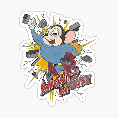 Vintage Mighty Mouse Sticker - Sticker Graphic - Die Cut Sticker High ...