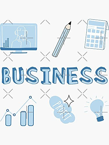 Light Blue Business Subject Pack - Sticker Graphic - Die Cut Sticker ...