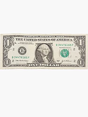 American One Dollar Bill - Sticker Graphic - Die Cut Sticker High ...