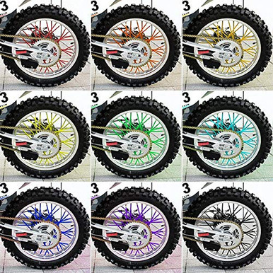 DaMohony 36pcs Spoke Guard Wrap Covers Spoked Wheels Motocross Rims ...