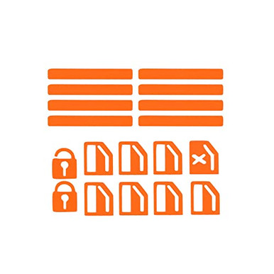 X AUTOHAUX Orange Control Switch Fluorescent Sticker for Car Interior ...