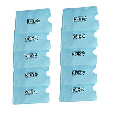 HUAhuako Card Sleeve, Pack of 10, Portable Anti-Magnetic RFID Credit ...