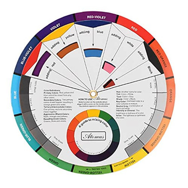 Color Wheel Paper Mix Card Chromatic Circle Guide Supplies ...
