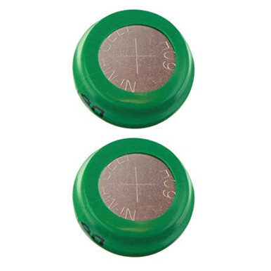 `-2-PACK- Button 80mAh Rechargable 1.2V NiMH Flat Top Batteries use ...