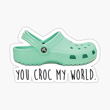 Pack of 2 3 Inch Sticker Pack - You Croc My World Sticker - Sticker ...