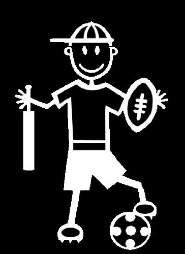 My Stick Figure Family Car Window Vinyl Bumper Sticker Decal Boy All ...