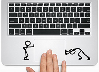 Stick Figure Pushing - Decal Sticker for MacBook, Air, Pro All Models ...