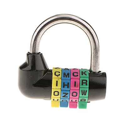4 Letter Combination Lock Password Sturdy Security Padlock for Home ...