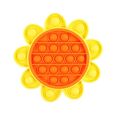 ONEST 1 Pieces Silicone Push Pop Bubbles Fidget Sensory Toy Orange Pop ...