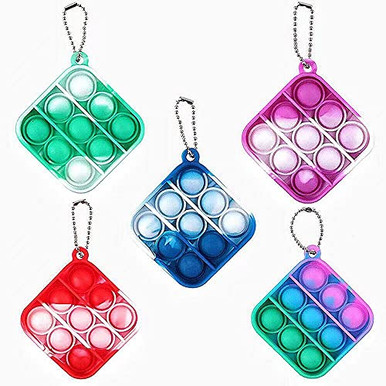 5Pcs Mini Pop Keychain Fidget Toy, Mini Keychain Simple Dimple Fidget ...