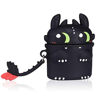 Joyleop Black Toothless Case for Airpods 1/2, Cute Cartoon Fun Funny 3D ...