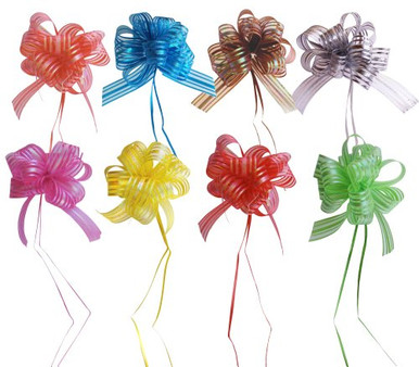 Set of 8 Elegant Pull Bows with 35" Long Ribbon Strings to Wrap the Box ...