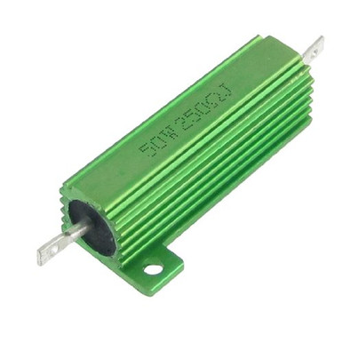 Uxcell a12051100ux0382 Green Aluminum Case Wire Wound 50W 5 percent 250 ...