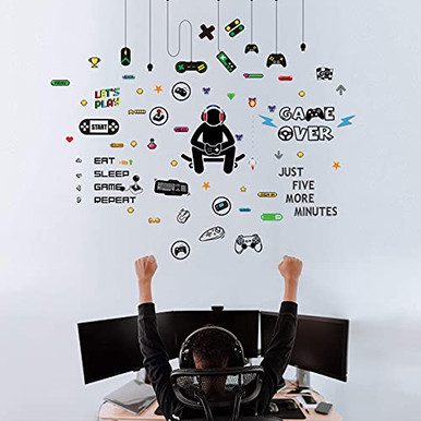 45 PCS Game Room Decor Posters Gamer Wall Stickers for Boys Room ...