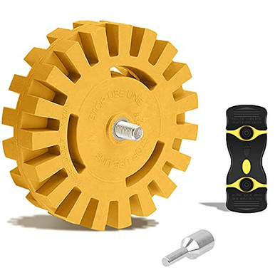2 Pack Decal Remover Eraser Wheel, YIPLED Rubber Eraser Wheel Decal ...